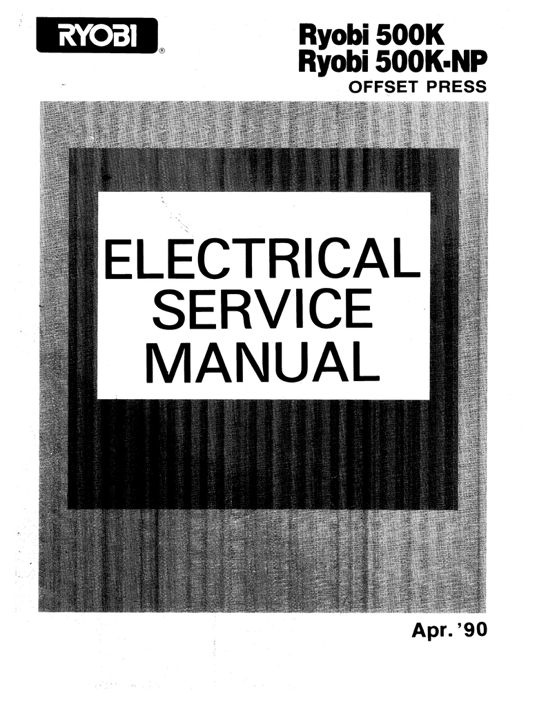 Ryobi 500K/500K-NP Service Manual, PDF | Ryobi Press Parts